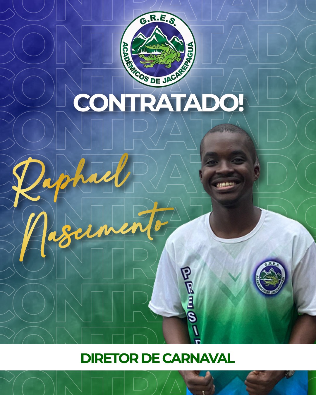 Raphael Nascimento é o Diretor de Carnaval da Acadêmicos de Jacarepaguá - SAMBA NA INTENDENTE